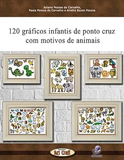 120 gráficos infantis de ponto cruz com motivos de animais (Gráficos ...